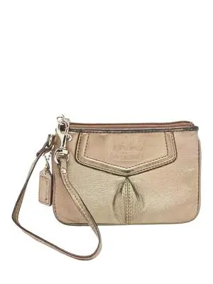 COACH® Metallic Leather Clutch - Gold