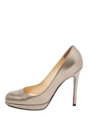 CHRISTIAN LOUBOUTIN 115mm Metallic-leather Platform Pumps - Gold