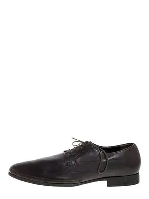 Giorgio Armani Leather Oxford Shoes - Brown