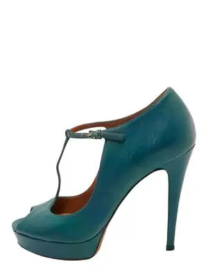Gucci 120mm Betty T-strap Heeled Sandals - Blue