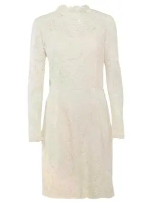 TEMPERLEY LONDON Lace High Neck Midi Dress - White