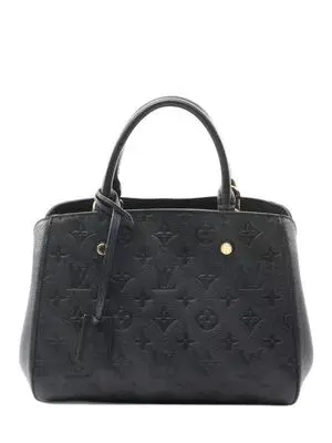 LOUIS VUITTON 2015 Monogram Empreinte Montaigne Bb Satchel - Black