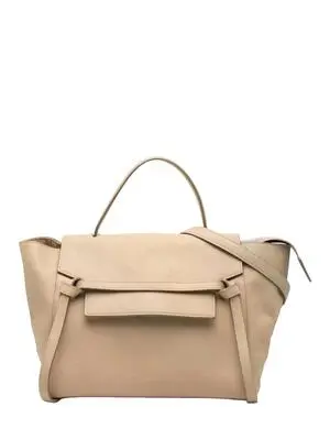 Celine 2015 Mini Grained Calfskin Belt Bag Satchel - Brown