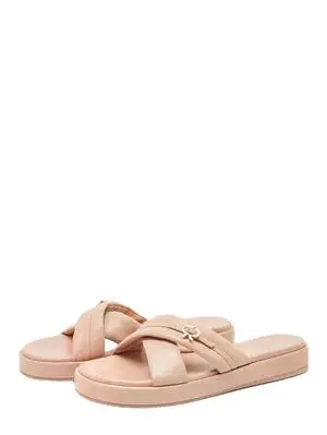 GIANVITO ROSSI Leather Cross-strap Platform Sandals - Pink