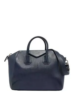 Givenchy Medium Antigona Leather Tote Bag - Blue