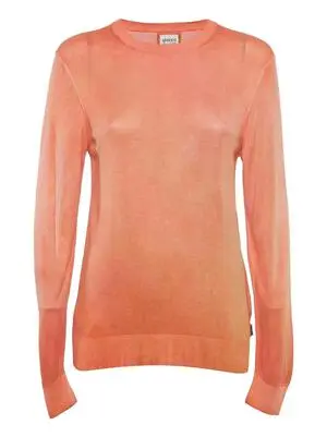 ARMANI Long-sleeved Cotton Top - Orange