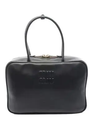 Miu Miu 2020s Embossed Leather Handbag - Black
