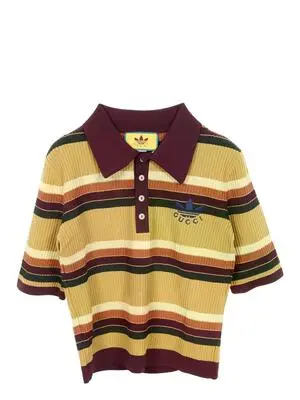 Gucci Striped Knit Polo Shirt - Yellow