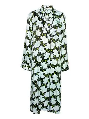 Off-White Floral-print Coat - Green
