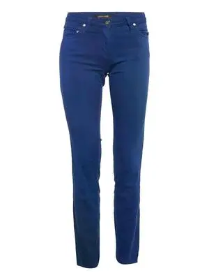 Roberto Cavalli Embroidered Cotton Trousers - Blue