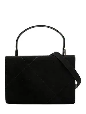 FERRAGAMO 1990-2025 Suede Satchel - Black