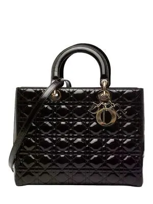 DIOR 2012 Large Patent Cannage Lady Dior Satchel
