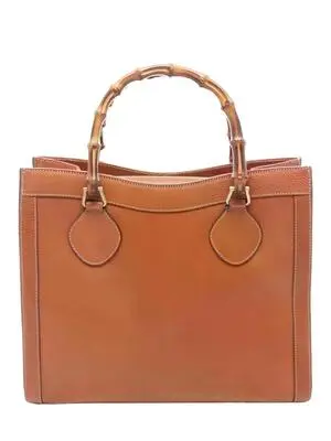 Gucci 2000s Diana Bamboo-handle Tote Bag - Brown
