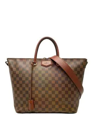 LOUIS VUITTON Damier Ebene Belmont Mm Satchel - Brown