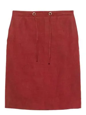 Hermès 2010s Twill-weave Mini Skirt - Red
