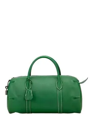 Hermès 2010 Swift Polochon 1925 30 Boston Bag - Green