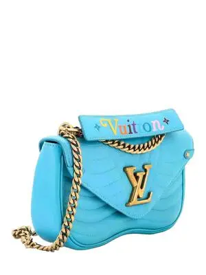 LOUIS VUITTON New Wave Chain Bag Quilted Leather Mm - Blue