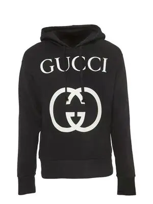 Gucci Logo-print Cotton Hoodie - Black