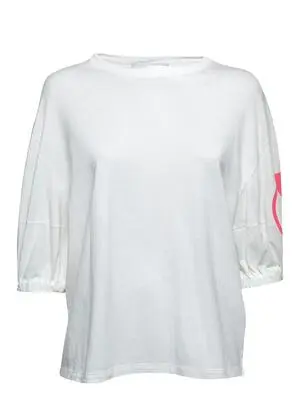 Valentino Garavani Cotton T-shirt With Graphic Sleeves - White