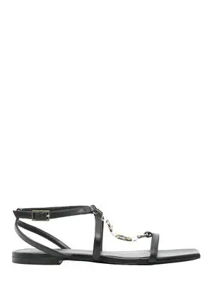 LANVIN Chain-link Detail Sandals - Black