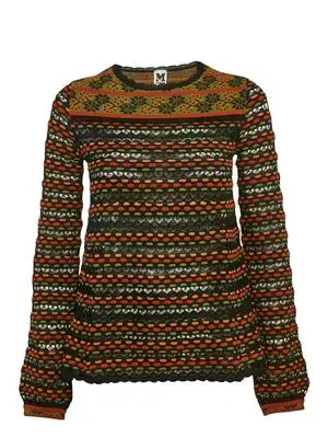 Missoni Intarsia-pattern Knit Top - Black