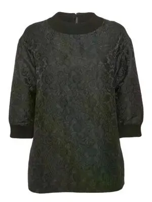 Dolce & Gabbana Floral-jacquard Blouse - Grey