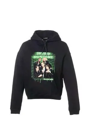 Balenciaga 2018 Speedhunter Graphic Hoodie - Black