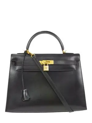 Hermès 2004 Kelly 32 Sellier Two-way Handbag - Black