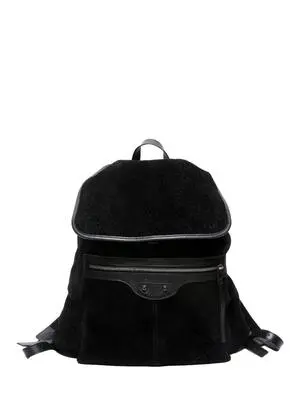 Balenciaga 2010s Rock Suede Backpack - Black