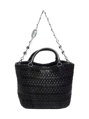 Miu Miu Matelassé Handbag - Black