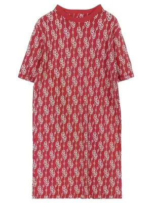 Hermès Cliquetis Chain Pattern Dress - Red