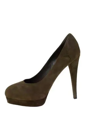 Saint Laurent 125mm Leather Pumps - Green