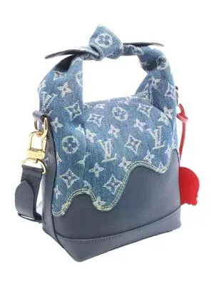 LOUIS VUITTON 2021-2025 Nigo Monogram Denim And Taurillon Japanese Cruiser Bag - Blue
