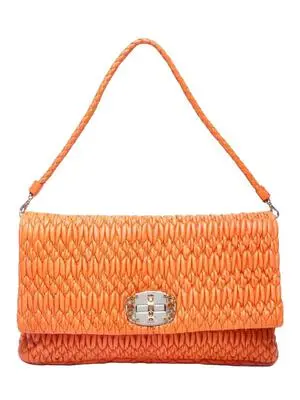 Miu Miu 2010-2020 Logo-lettering Shoulder Bag - Orange