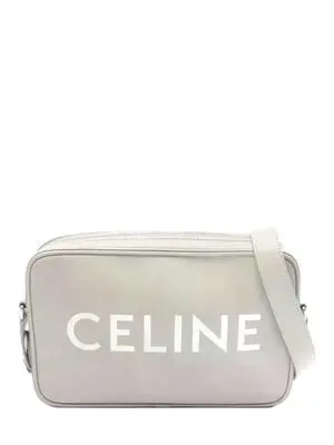 Celine 2010s Logo-print Messenger Bag - Grey