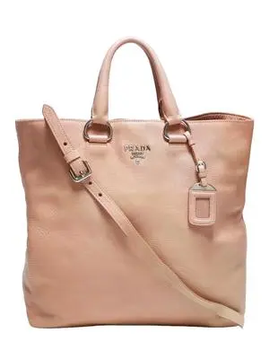 Prada Logo-lettering Two-way Handbag - Pink