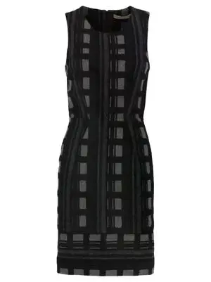 Balenciaga 2010s Plaid Mini Dress - Black