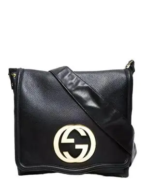 Gucci Interlocking G Shoulder Bag - Black