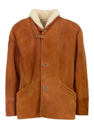 A.N.G.E.L.O. VINTAGE CULT 1980s Shearling-collar Jacket - Orange