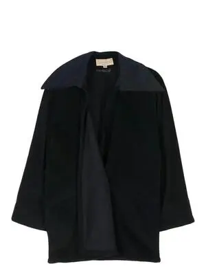 Versace 1970s Wool Coat - Blue