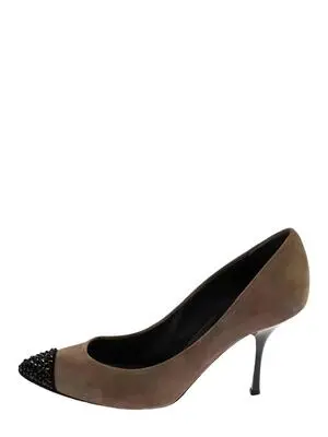 GIUSEPPE ZANOTTI 90mm Suede Stiletto Pumps - Grey