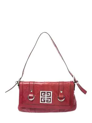 Givenchy Logo-plaque Leather Shoulder Bag - Red