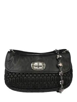 Miu Miu 2010s Matelassé Shoulder Bag - Black