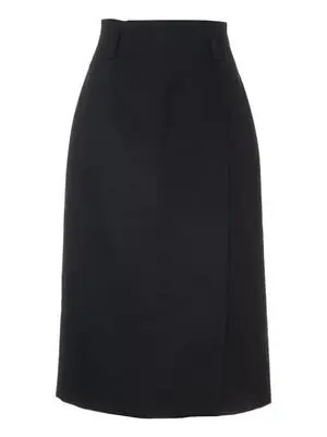 Prada 2024 Wool Maxi Skirt - Black