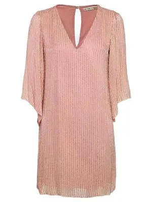 Alice + Olivia V-neck Long Sleeve Dress - Pink