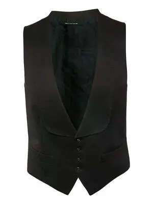 TOM FORD Cotton-silk Vest - Black