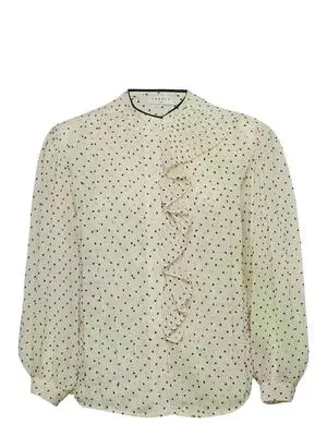 SANDRO Pleated Dot Shirt