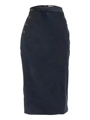 Max Mara Corduroy Midi Skirt - Blue