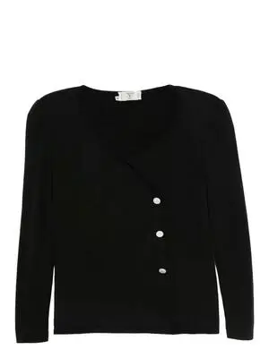 Valentino Garavani 1980s Buttoned Sweater - Black