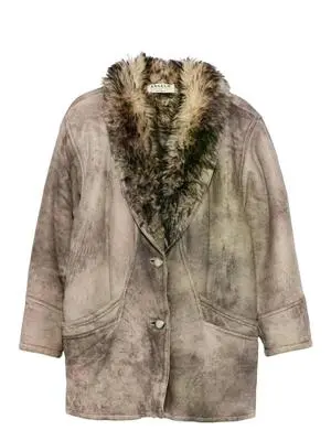 A.N.G.E.L.O. VINTAGE CULT 1980s Faux-fur Collar Coat - Neutrals